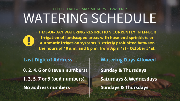 City of Dallas Water Conservation Ordinance - Save Dallas Water!